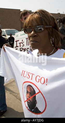Detroit Residents Call on Mayor Kwame Kilpatrick to Resign Stock Photo ...