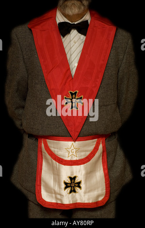 A red freemason scarf Stock Photo - Alamy