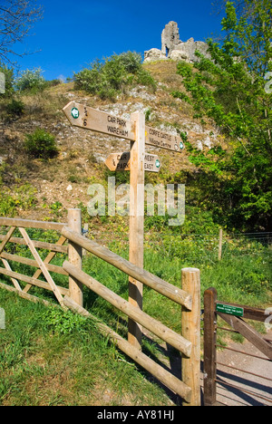 Wooden signpost, Corfe Castle, Dorset, England, UK Stock Photo - Alamy