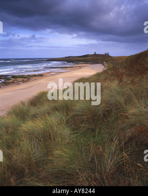 Storm clouds and Dunstanburgh Castle at Embleton Bay Embleton ...