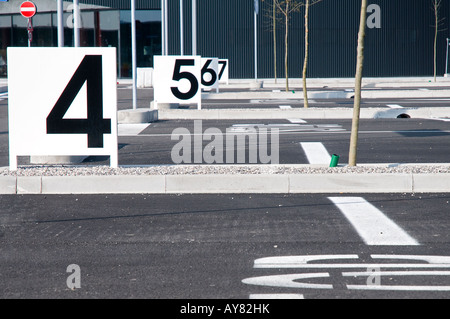 numbering in a car park Stock Photo - Alamy