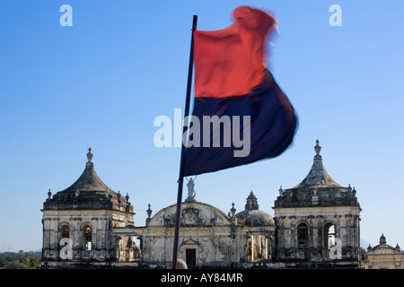 Sandinista FSLN flag, Nicaragua Stock Photo - Alamy