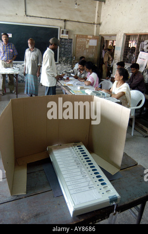 A polling booth used during elections, a place for voters to cast their ...