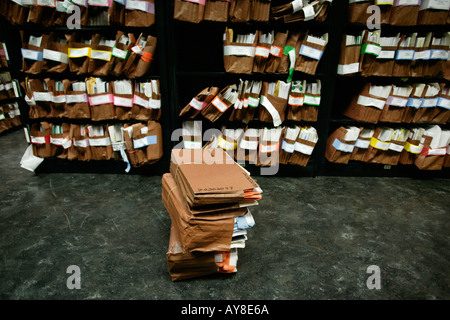 files and documents in the archive in the office administration and ...