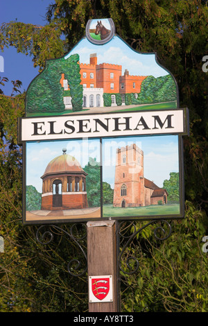 Elsenham Village Sign Stock Photo - Alamy