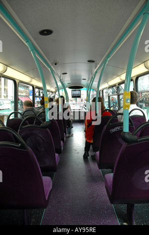 interior of a bendy bus, London Stock Photo: 7273945 - Alamy