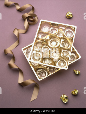 Empty sweet wrappers from a box of Quality Street chocolates Stock ...