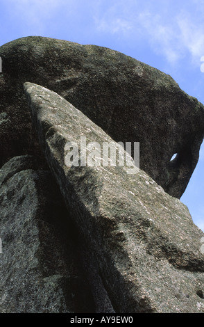 Trethevy Quoit a bronze age burial site Bodmin Mooor Cornwall Stock ...