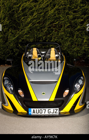 Yellow Lotus Sports Car light detail Stock Photo - Alamy