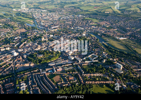 An aerial view of the Devon city of Exeter Stock Photo - Alamy