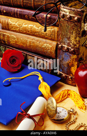 Graduation still life Stock Photo - Alamy