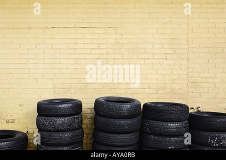 Stacks of Old Used Car Tires Stock Photo - Alamy