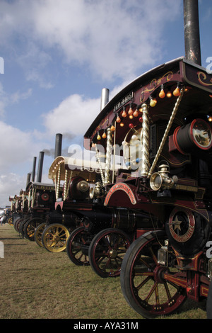 A line up of Steam Engines at Dorset Steam Fair, 2005 Stock Photo - Alamy