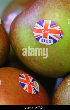 Fresh ripe red apple with green leaf isolated on white Stock Photo - Alamy