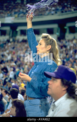 Football stadium with cheering crowd Stock Photo - Alamy