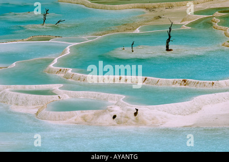 Travertine terrace pools at Huanglong Nature Reserve, an UNESCO World ...