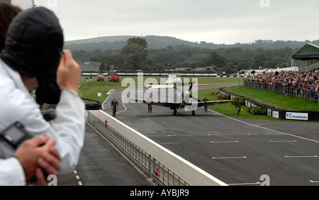 Spitfire on Goodwood race track Stock Photo - Alamy