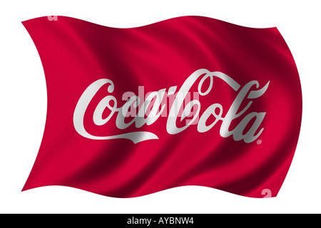 Coca Cola logo flag symbol Stock Photo - Alamy