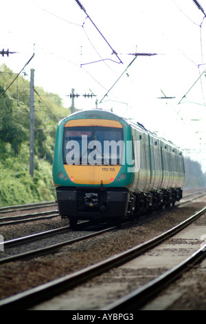 midland mainline class 170 turbostar train running through the midlands ...