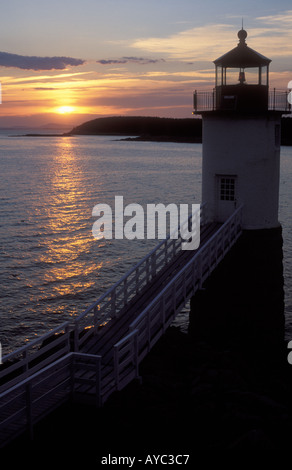 Isle Au Haut Lighthouse at Sunset Maine aka Robinson Point Lighthouse ...