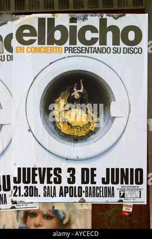 Concert Posters Barcelona Spain Stock Photo - Alamy