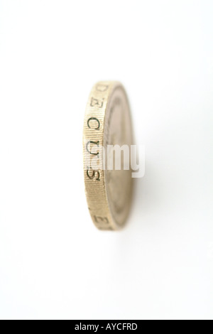 A pound coin on a simple background Stock Photo - Alamy