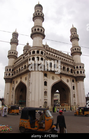 The Char Minar in Hyderabad, India, is a historical monument known for ...