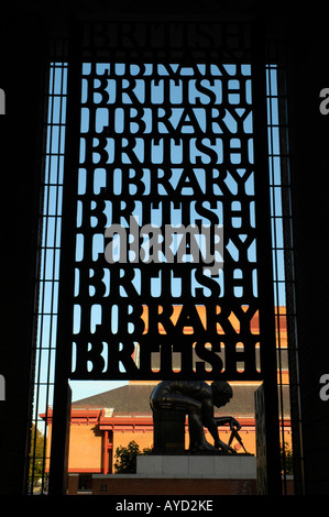 The entrance gate The British Library Stock Photo - Alamy