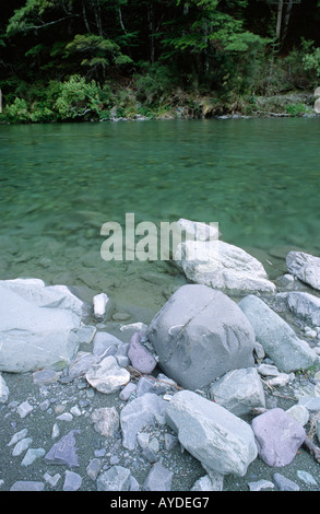 Greenstone River Greenstone Valley near Lake Wakatipu South Island New ...