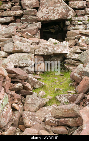 Man inside an ancient broch at Stoer, assynt, Scotland, UK Stock Photo ...