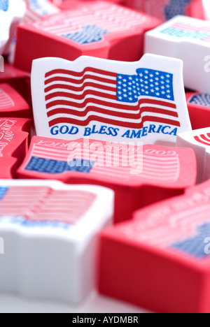 Closeup of foam American flags Stock Photo - Alamy