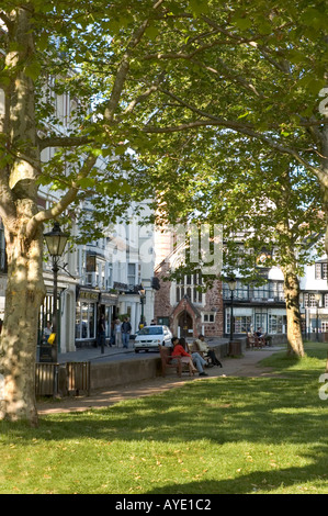 A view of Exeter Cathedral, Cathedral Close, Exeter, Devonshire, UK ...