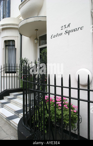 Eaton Square and terrace in Belgravia London home to many embassies ...