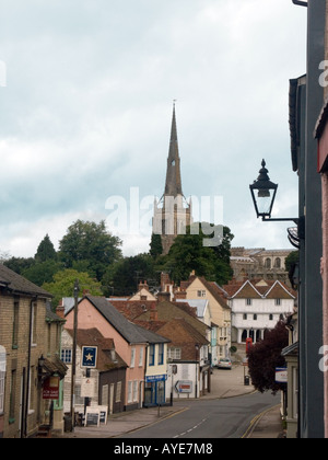 Thaxted mill and parish church,Essex,1970's Stock Photo - Alamy