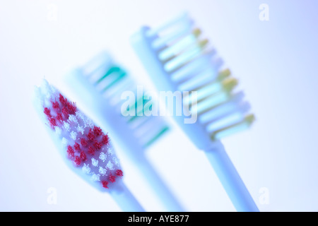 tooth brush toothbrush bristles toothbrushes paintbrush brushing close ...