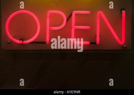 Open neon sign Stock Photo - Alamy