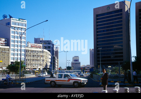Kuwait, Kuwait City, street scene, skyscrapers, skyline Stock Photo - Alamy