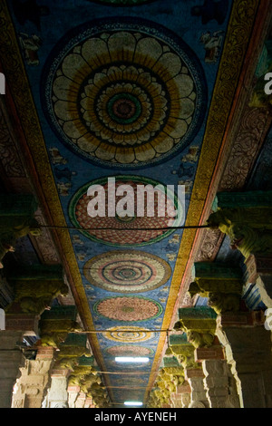 Ceiling detail. Sri Meenakshi Temple. Madurai. Tamil Nadu. India Stock ...