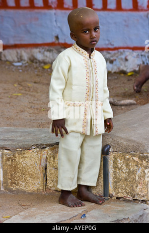 Cute Young Boy at Sri Meenakshi Hindu Temple in Madurai South India ...