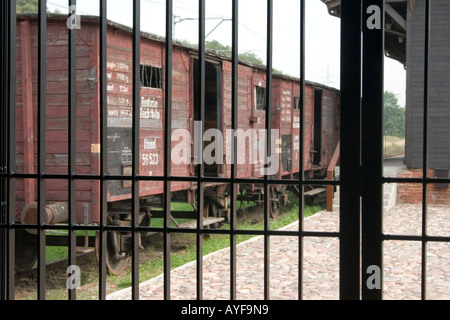 Holocaust Death Camp cattle car train Stock Photo - Alamy