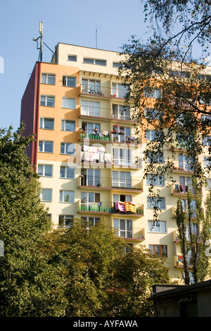 east european apartment blocks Panelak or Plattenbauten in the centre ...