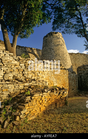 Outer wall of Great Enclosure Great Zimbabwe National Monument Stock ...
