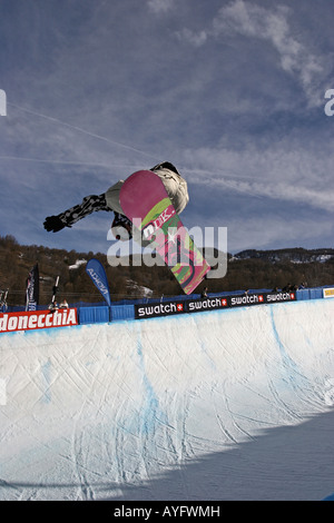 Snowboard. Half Pipe, Bardonecchia Stock Photo - Alamy