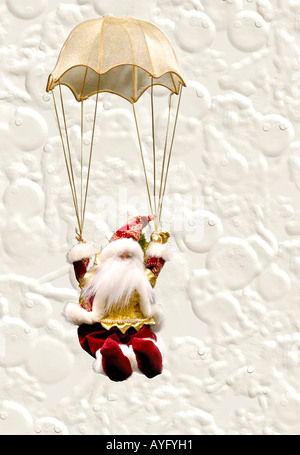 Santa Claus with parachute Stock Photo - Alamy