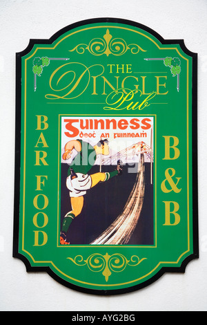 Guinness sign The Dingle Pub Dingle Dingle Peninsula County Kerry ...