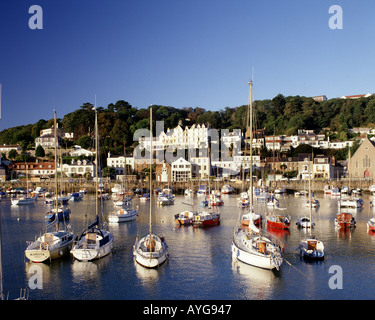 St. Aubin harbour and town Jersey channel Islands drone,aerial Stock ...