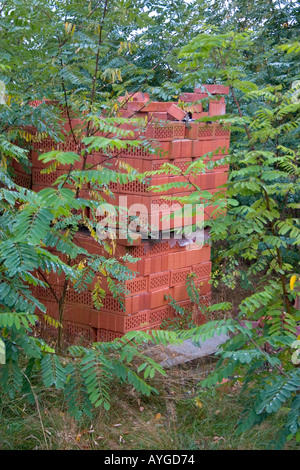 Building bricks stacked outdoors in the countryside Stock Photo - Alamy