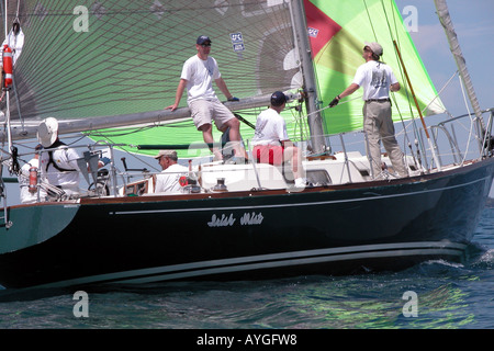 Port Huron to Mackinaw Island Michigan MI annual sailboat race on Lake ...