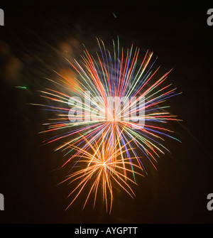 Round table firework display 2007, Exmouth, Devon Stock Photo - Alamy