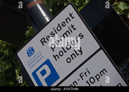 kensington and chelsea resident permit holders only parking sign london ...
